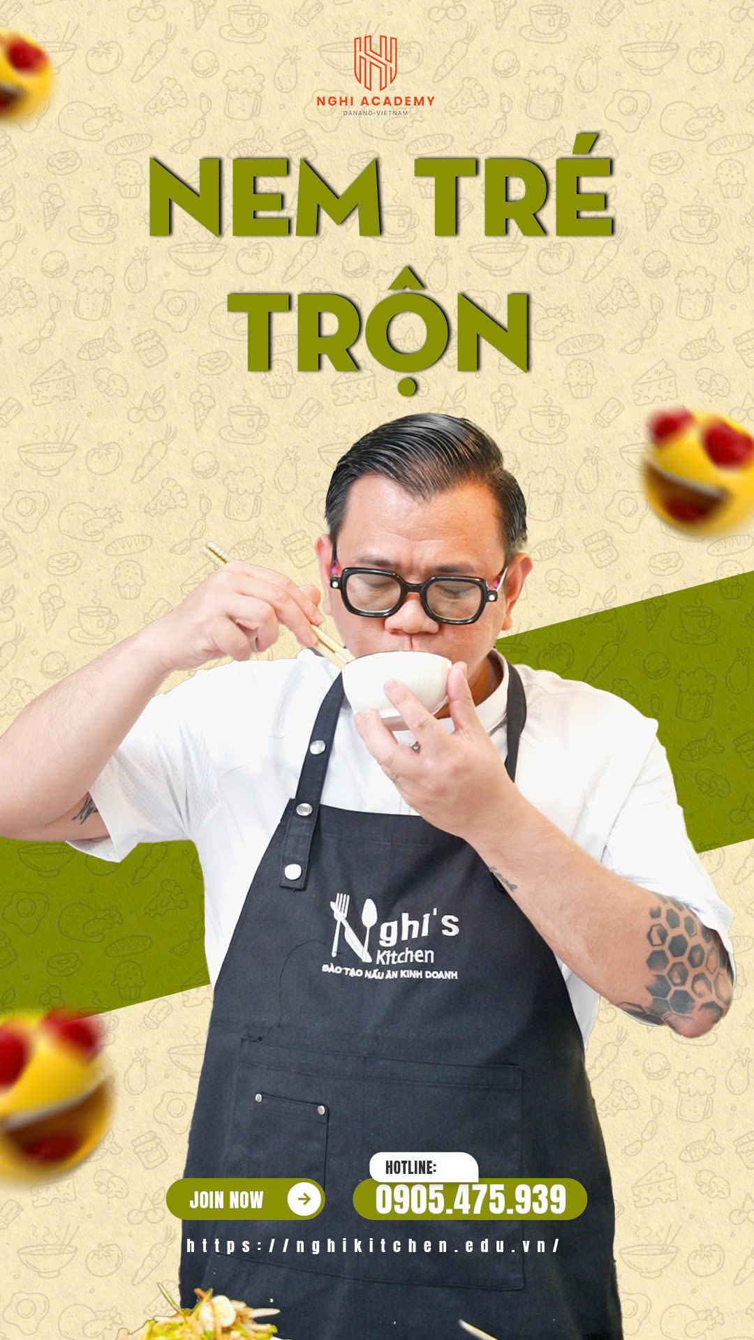 MV254 - KHOÁ HỌC MÓN NEM TRÉ TRỘN - Nghị Kitchen