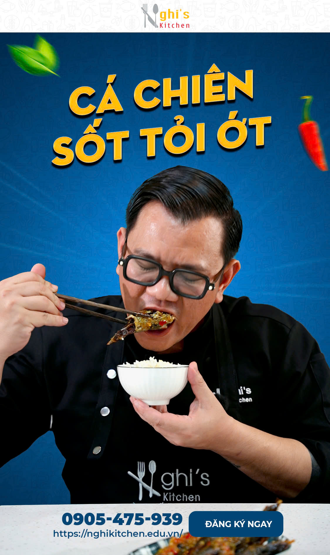MV542- KHÓA HỌC CÁ CHIÊN SỐT TỎI ỚT - Nghị Kitchen